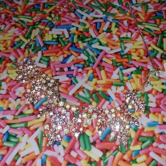 Icing | Jewelry | New Icing Gorgeous Bling Gaudy Statement Necklrose ...